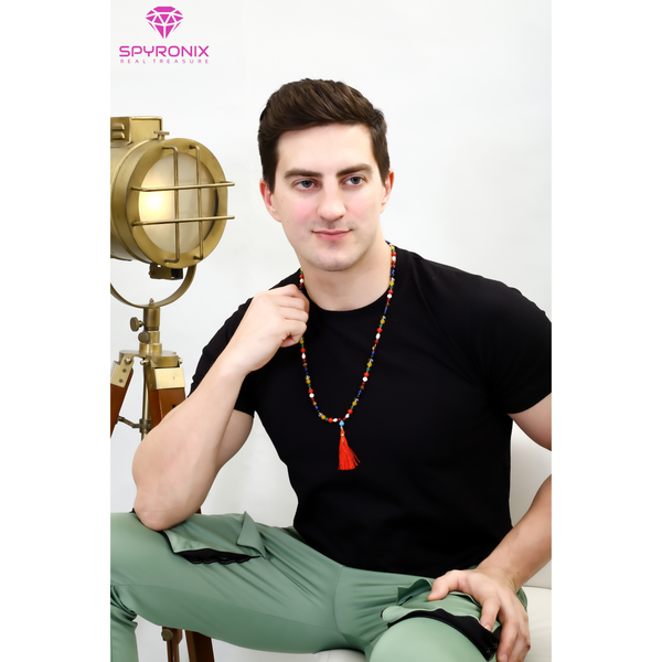 Sacred Navratna Mala: Traditional Indian Mala with Certificate – Spyronix